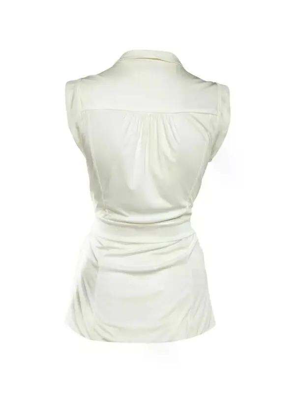 Balenciaga Off-white Jersey Wrap Top