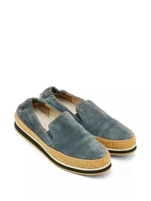Prada Suede Slip-on Loafers