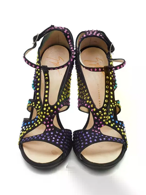 GIUSEPPE ZANOTTI Crystal Embellished Strappy Sandals