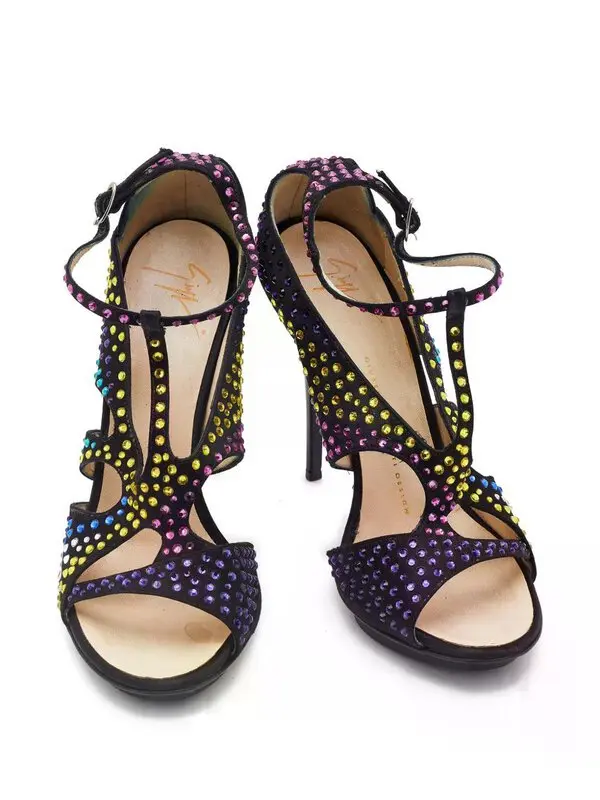 GIUSEPPE ZANOTTI Crystal Embellished Strappy Sandals