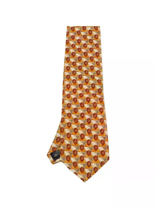 Ermenegildo Zegna Geometric-pattern Silk Tie - Neutrals