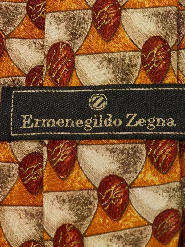 Ermenegildo Zegna Geometric Silk Neck Tie