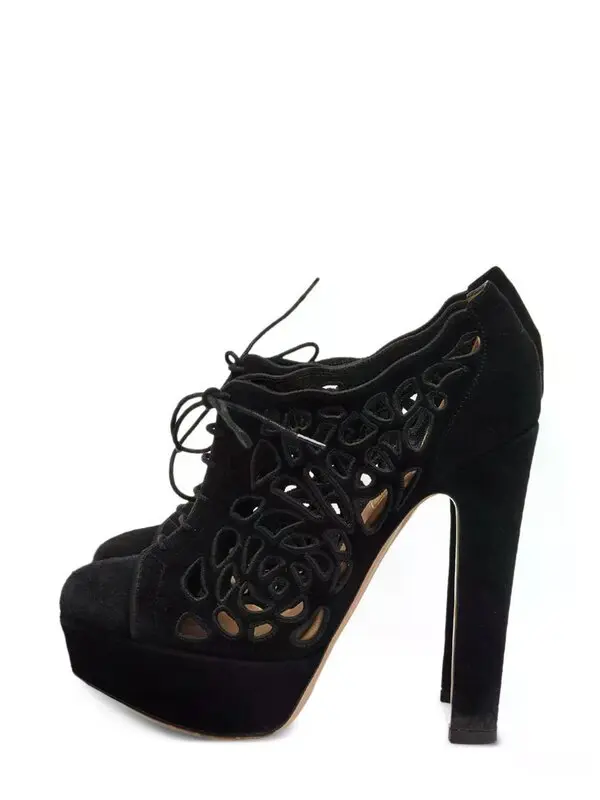 Valentino Garavani Cut-out Lace-up Ankle Boots