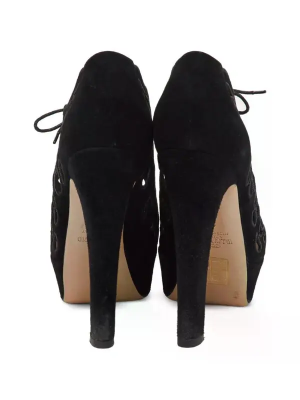 Valentino Garavani Cut-out Lace-up Ankle Boots