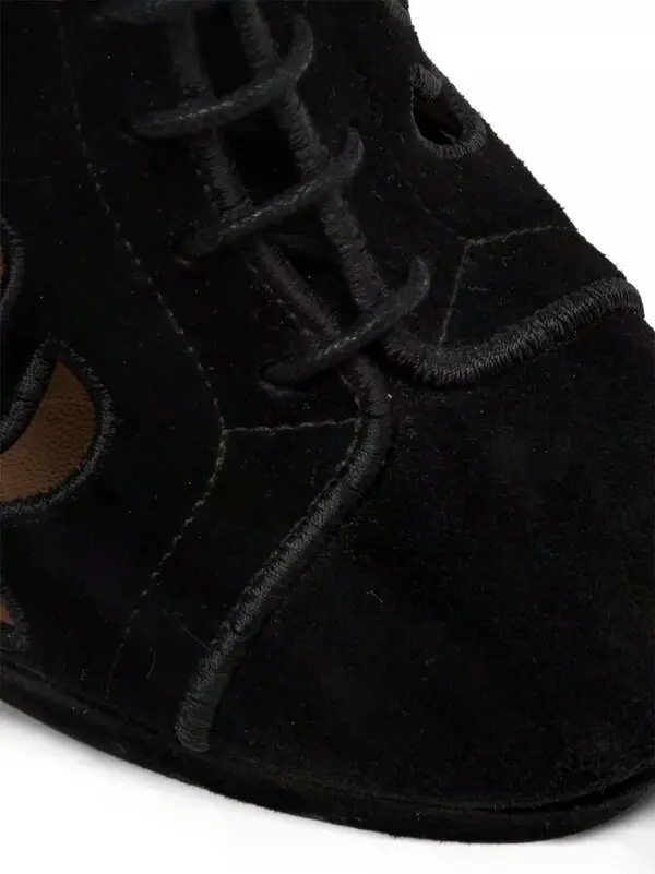 Valentino Garavani Cut-out Lace-up Ankle Boots