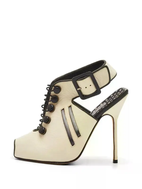Manolo Blahnik Peep-toe Slingback Stiletto Sandals