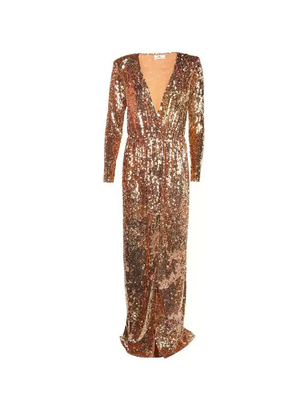 Elisabetta Franchi Sequin Embellished Maxi Dress