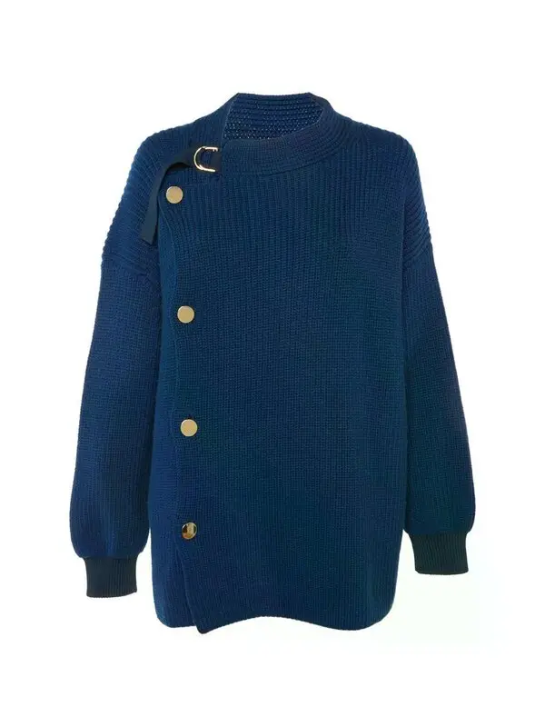 Stella McCartney Asymmetrical Rib-knit Cardigan
