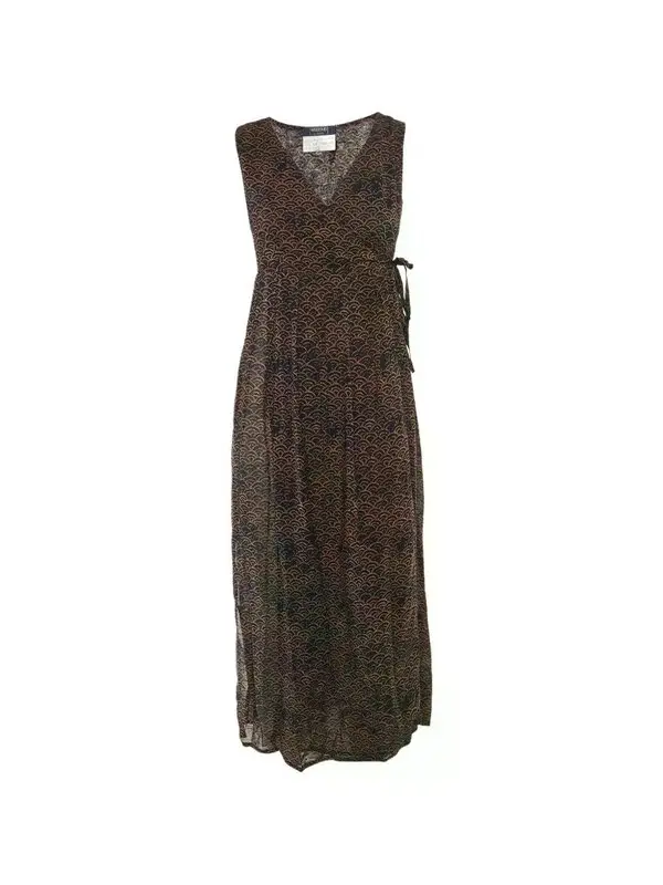 Max Mara Printed Wrap Maxi Dress