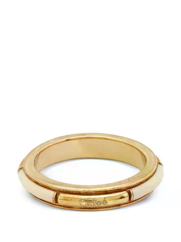Chloé Engraved Logo Band Ring