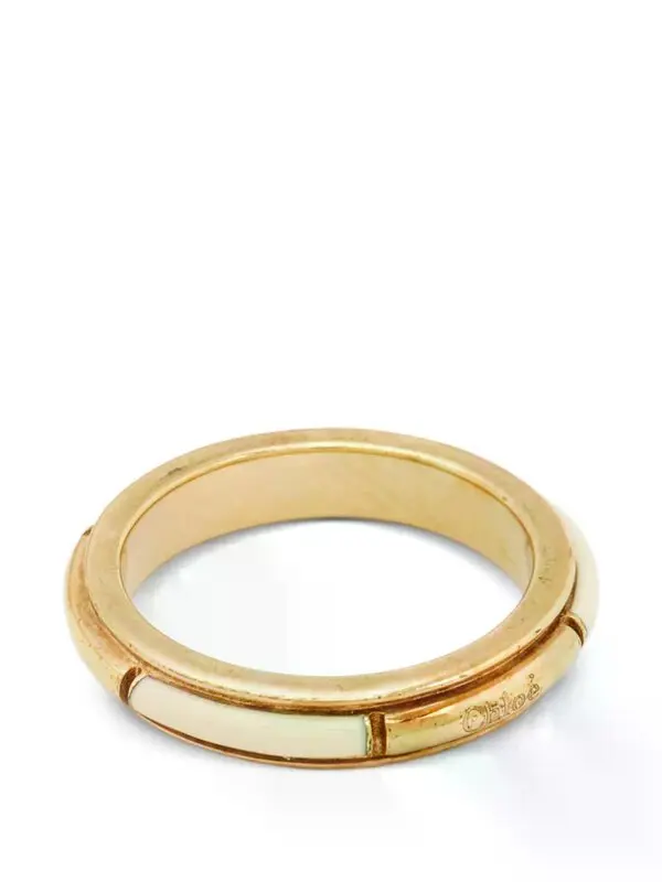 Chloé Engraved Logo Band Ring