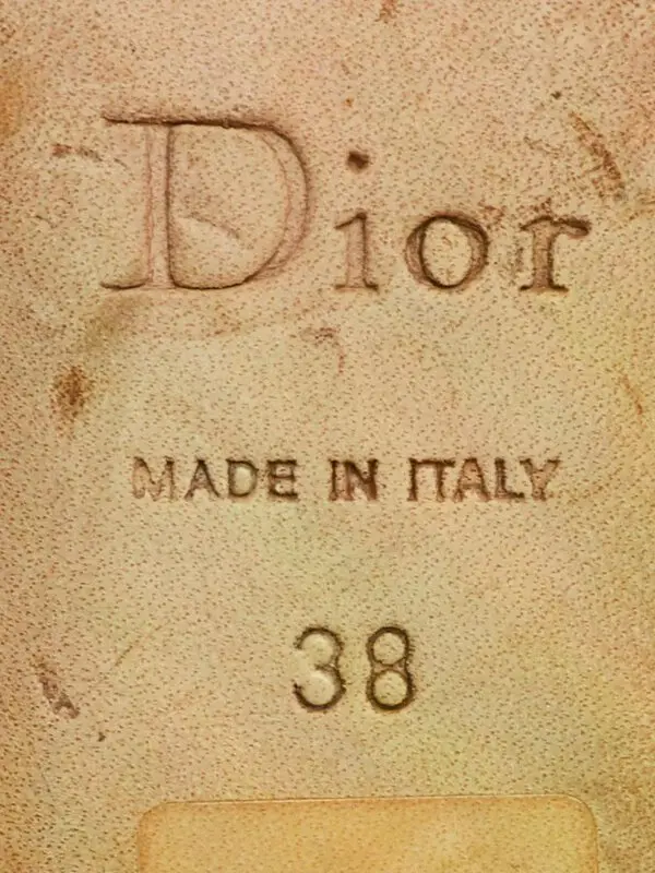 Dior Leather Bow Detail Pointed Toe Ballet Flats