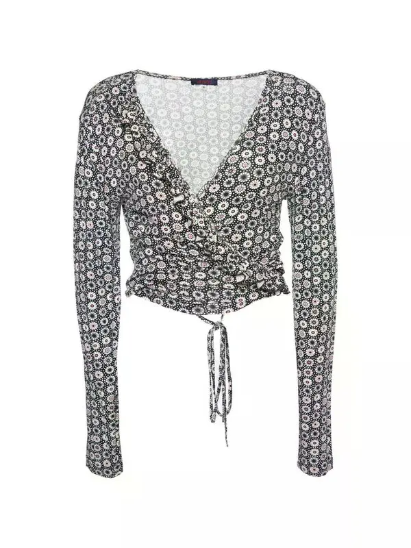 Kenzo Printed Wrap Long-sleeve Top