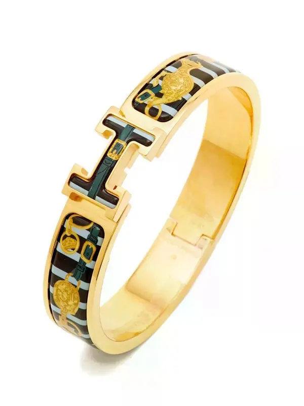 Hermès Clic H Brides De Gala Bayadère Enamel Bracelet