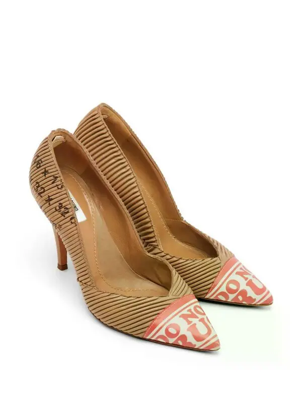 Moschino Pleated Pointed-toe Pumps