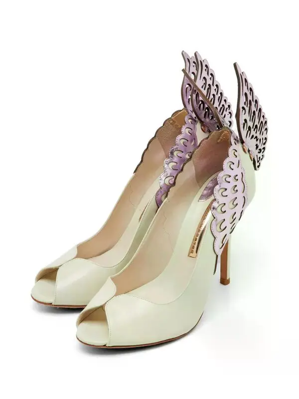 SOPHIA WEBSTER Angelica Lunar Winged Peep-toe Pumps