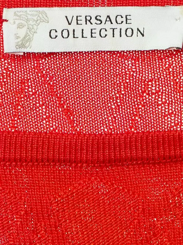 Versace Geometric Pattern Knit Jumper