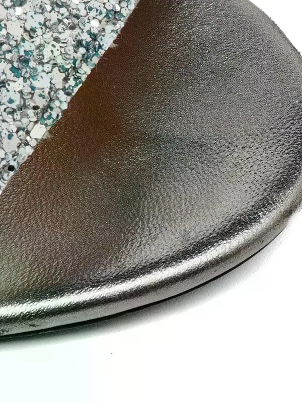JIMMY CHOO Glitter Ankle-strap Block Heel Sandals