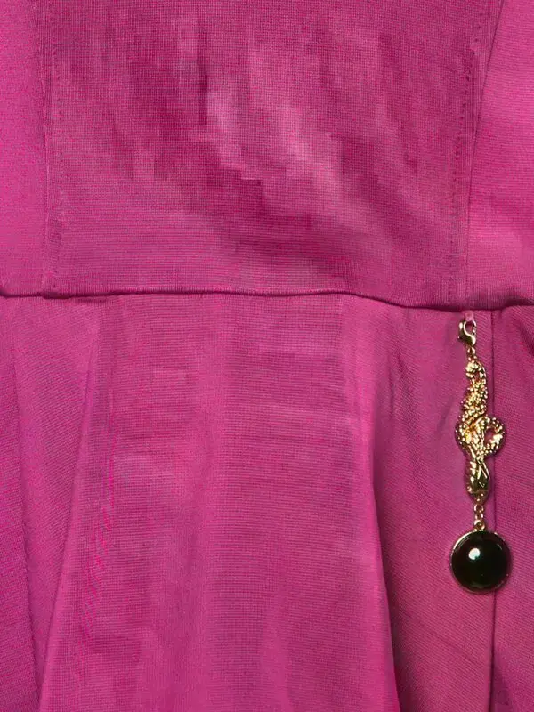 Roberto Cavalli Magenta Jersey Peplum Top