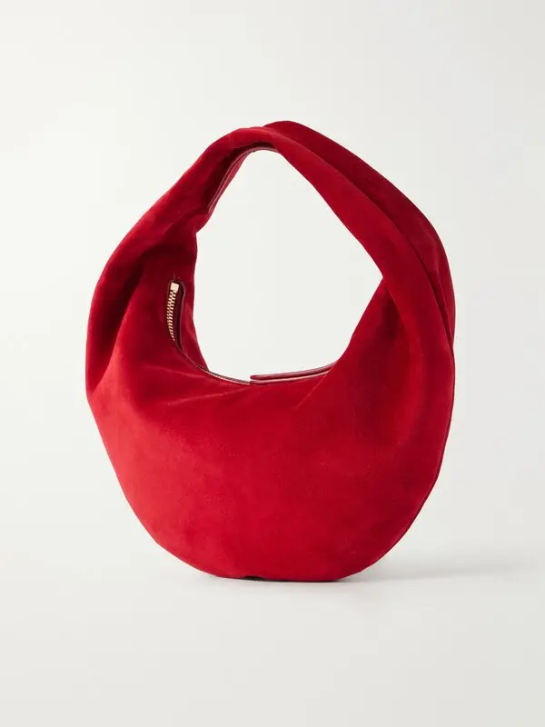 Khaite Olivia Mini Suede Shoulder Bag - Red