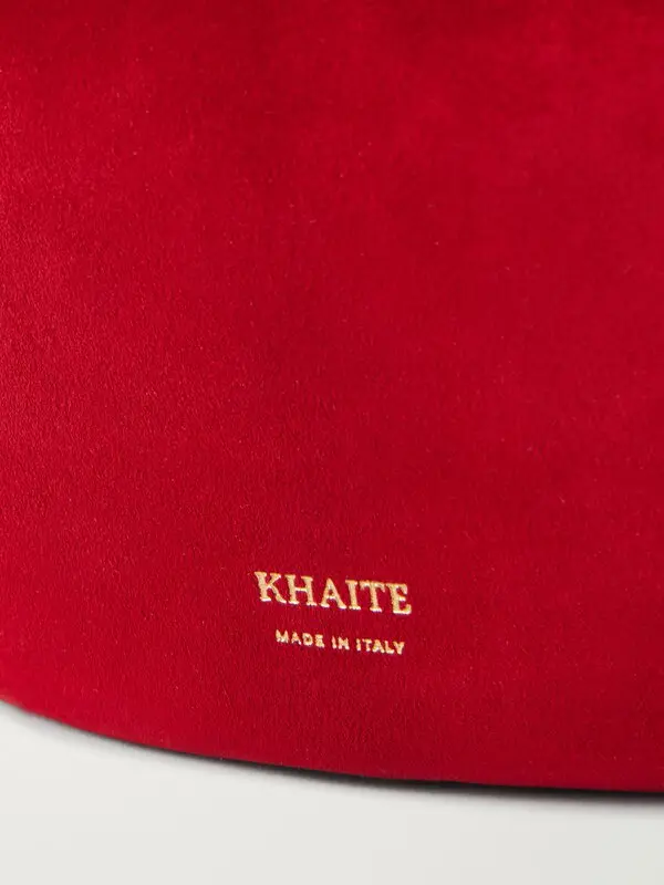 Khaite Olivia Mini Suede Shoulder Bag - Red