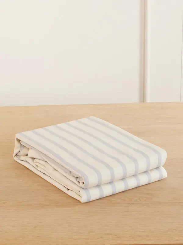 TEKLA Striped Organic Cotton-percale King Duvet Cover - Multi