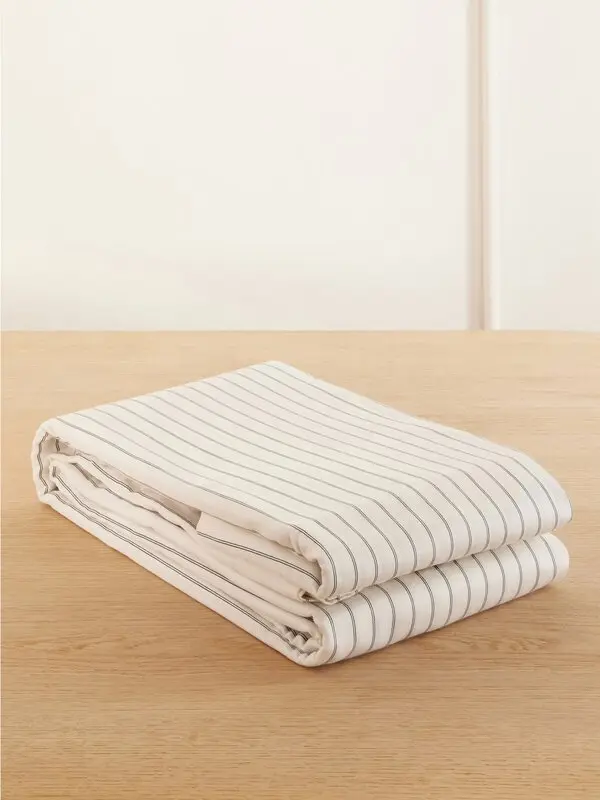TEKLA Striped Organic Cotton-sateen Queen Duvet Cover - Multi