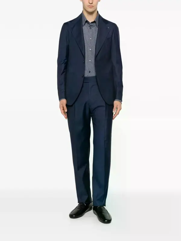 Tagliatore Peak-lapel Single-breasted Suit - Blue