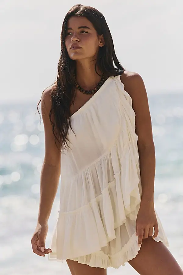 Free People One-shoulder Tiered Set