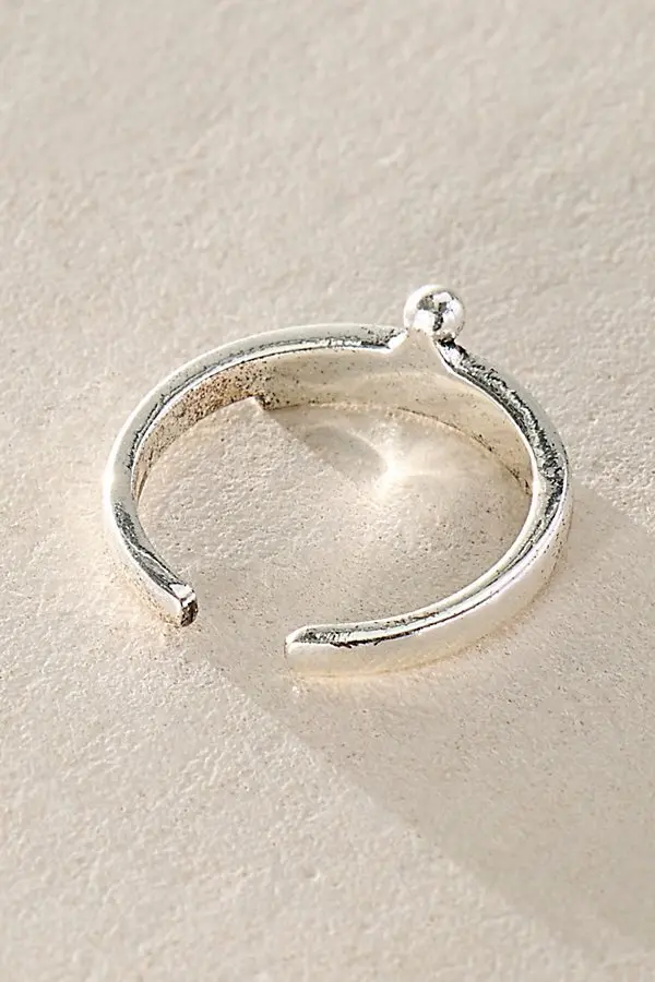 Free People Stacked Ball Detail Toe Ring - Silver