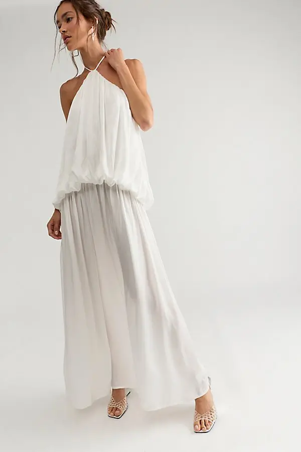THIRD FORM Halterneck Maxi Dress - Cloud
