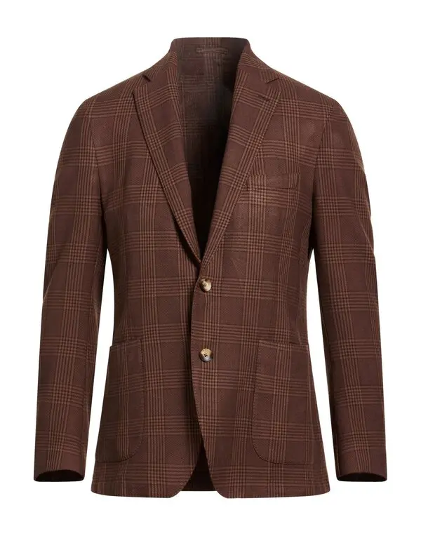 LARDINI Blazer Size Wool, Silk - Brown