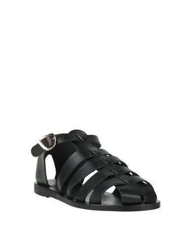 ANCIENT GREEK SANDALS Fisherman Sandals - Black