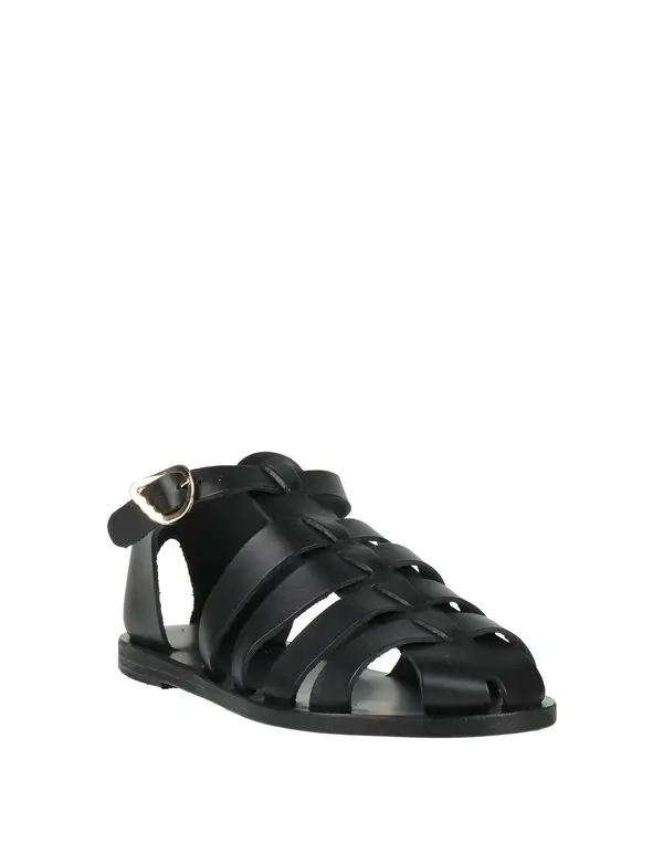 ANCIENT GREEK SANDALS Fisherman Sandals - Black