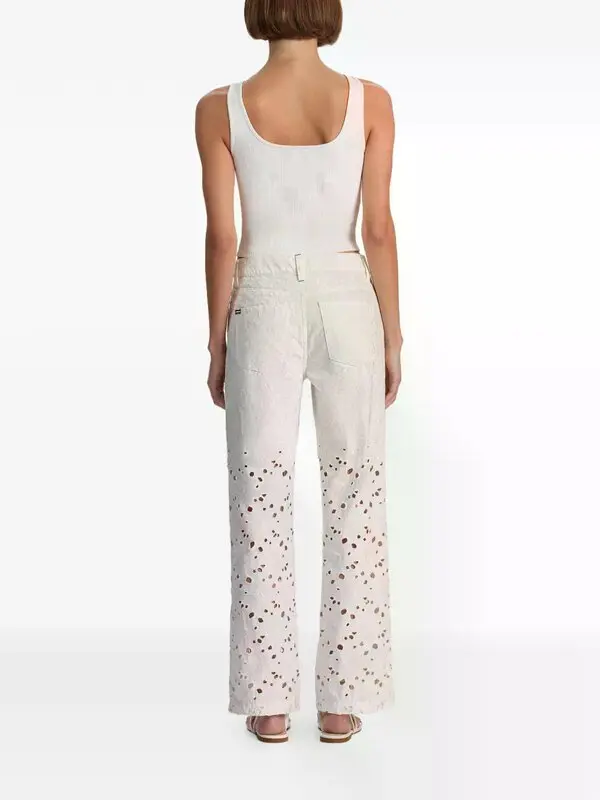 Alice + Olivia Chic Laser-cut Jeans