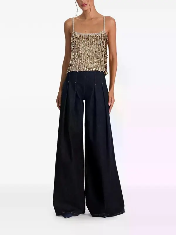 Alice + Olivia Nicolette Sequin Embellished Tank Top - Neutrals