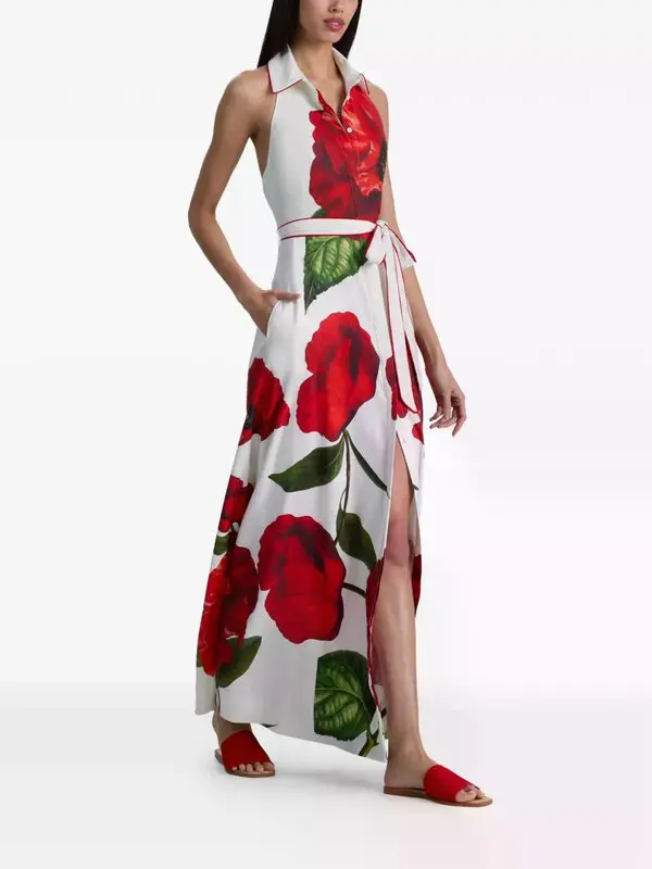 Alice + Olivia Floral-print Halterneck Maxi Dress