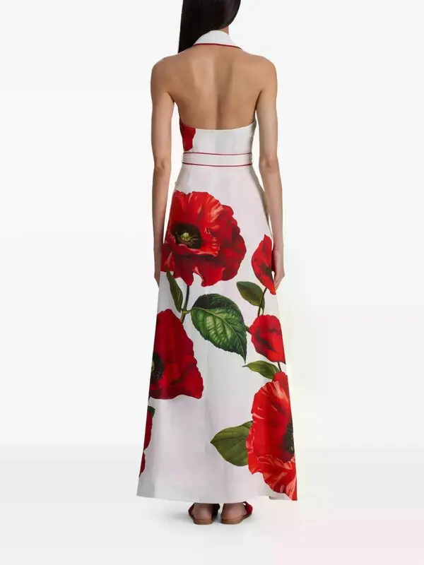 Alice + Olivia Floral-print Halterneck Maxi Dress