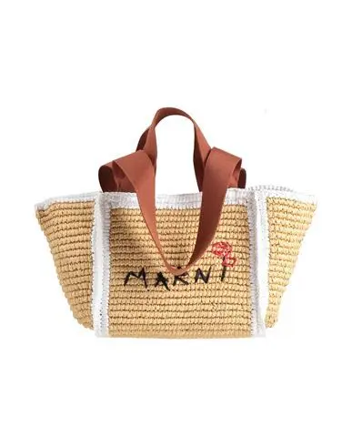 Marni Shopper Bag With Logo - Beige