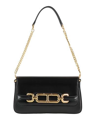 TOM FORD Calfskin And Brass Baguette Bag - Black