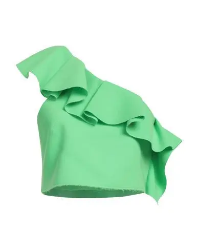 MSGM One-shoulder Ruffled Crop Top