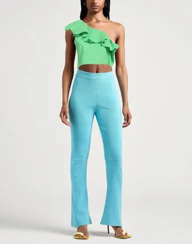 MSGM One-shoulder Ruffled Crop Top