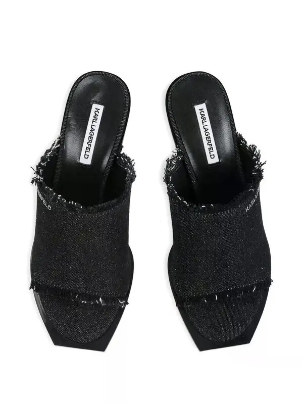 Karl Lagerfeld Ikonik Frayed Sandals