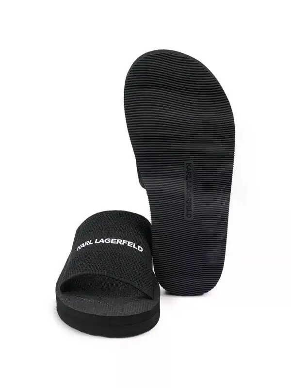 Karl Lagerfeld Logo-print Knit Slides