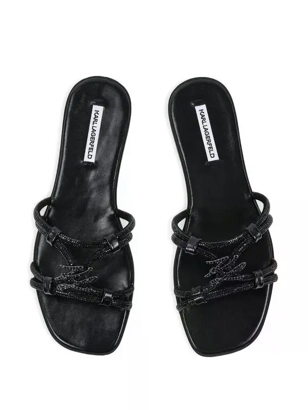 Karl Lagerfeld Embellished Multi-strap Sandals