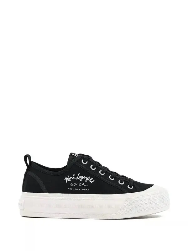 Karl Lagerfeld Logo-embroidered Platform Sneakers