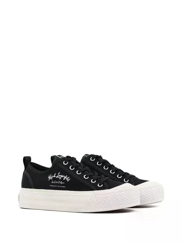 Karl Lagerfeld Logo-embroidered Platform Sneakers