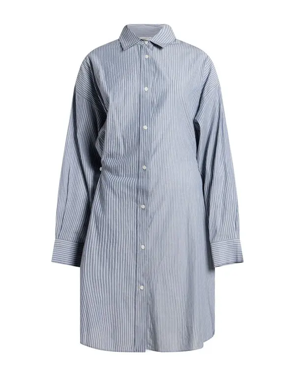 MARANT ETOILE Striped Cotton Midi Shirt Dress - Blue