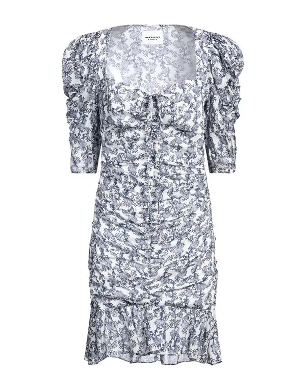 MARANT ETOILE Floral Print Gathered Mini Dress