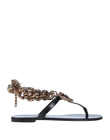 Dolce & Gabbana Thong Sandal Size Leather - Black